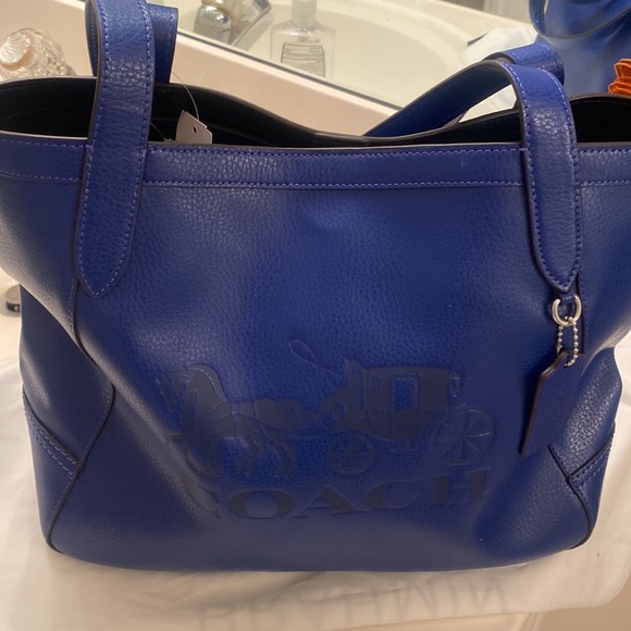Coach | Bags | Coach Cobalt Blue Horse And Carriage Tote | Poshmark